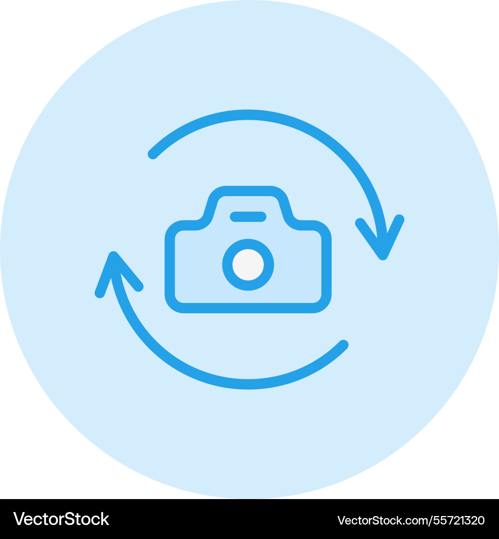 Change camera icon design Royalty Free Vector Image