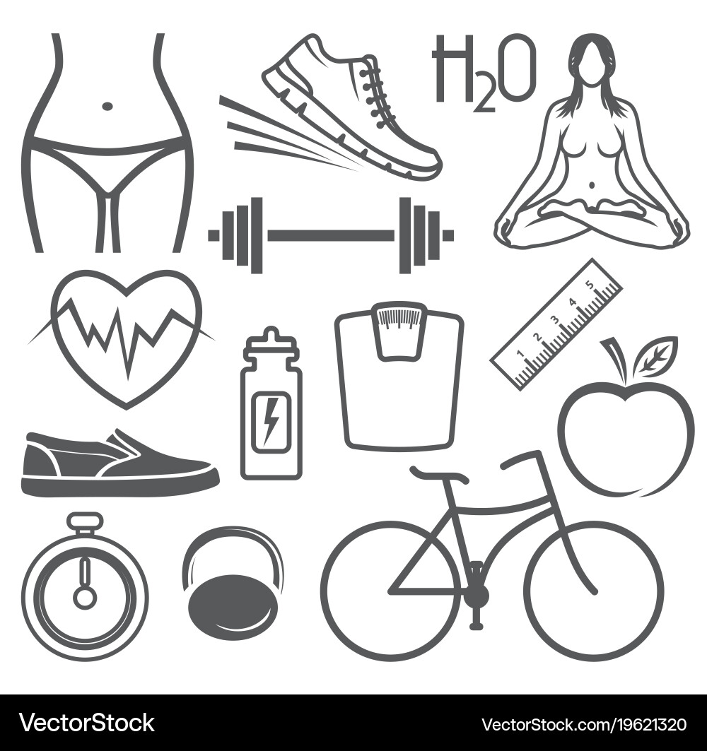 Healthy lifestyle Royalty Free Vector Image - VectorStock