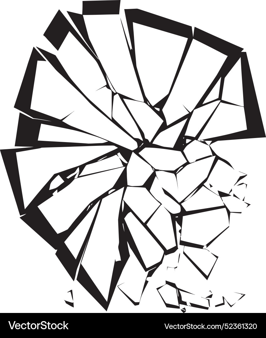 Kaleidoscopic chaos broken glass patternprism Vector Image