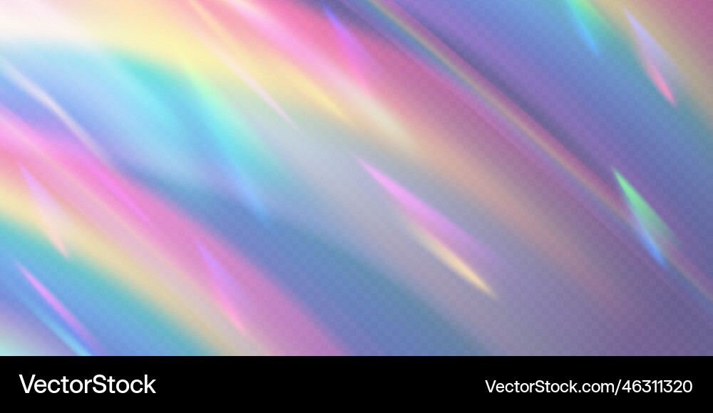 Rainbow light prism effect transparent blue Vector Image
