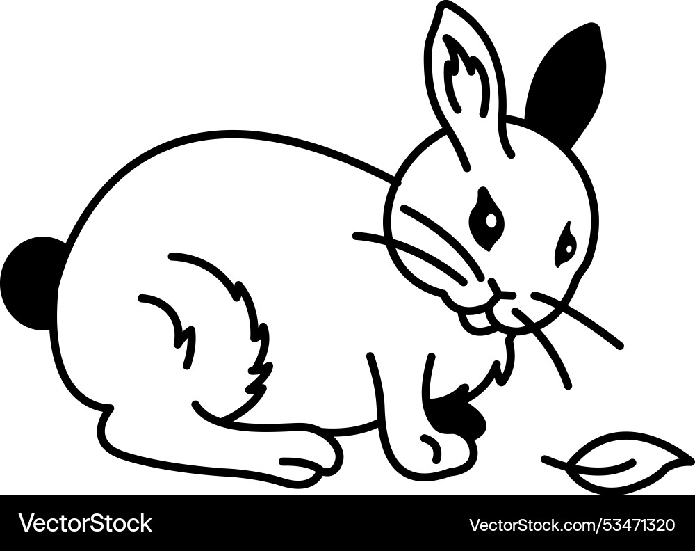 Sitting rabbit Royalty Free Vector Image - VectorStock
