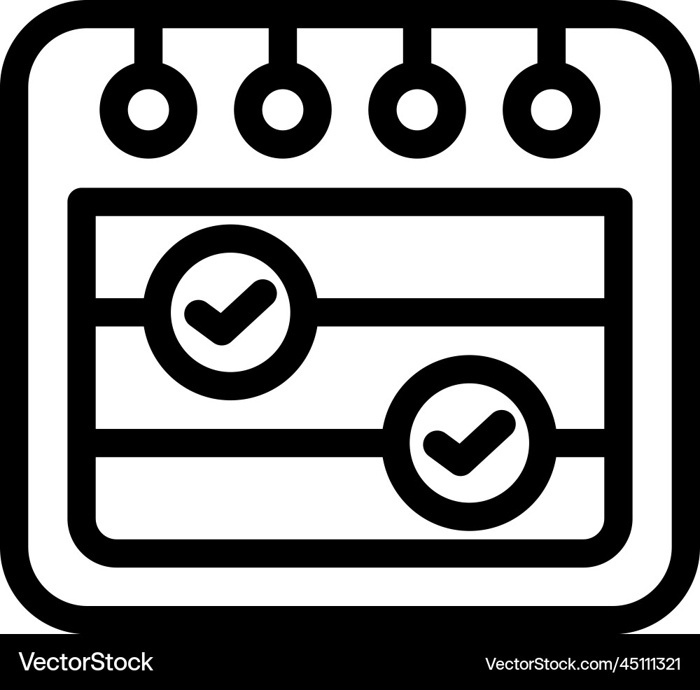 Calendar schedule icon Royalty Free Vector Image