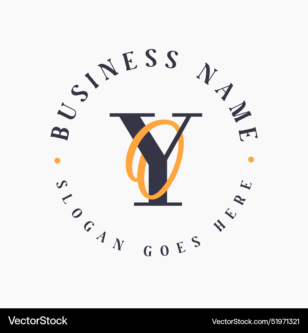 Elegant letter yo initials logo for corporate Vector Image