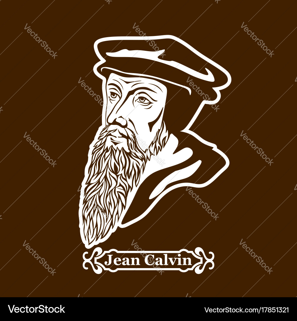 Jean Calvin - Reformation Leader Royalty Free Vector Image