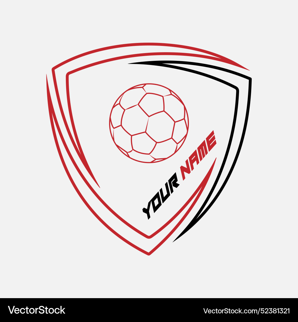 Soccer shield logo Royalty Free Vector Image - VectorStock