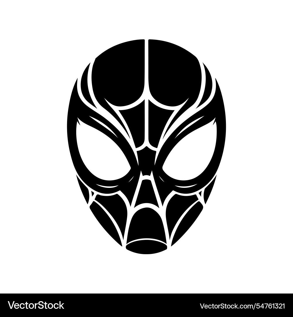 Spider man mask silhouette graphics perfect Vector Image