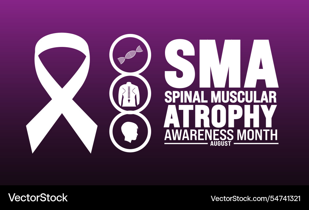Spinal muscular atrophy sma awareness month Vector Image