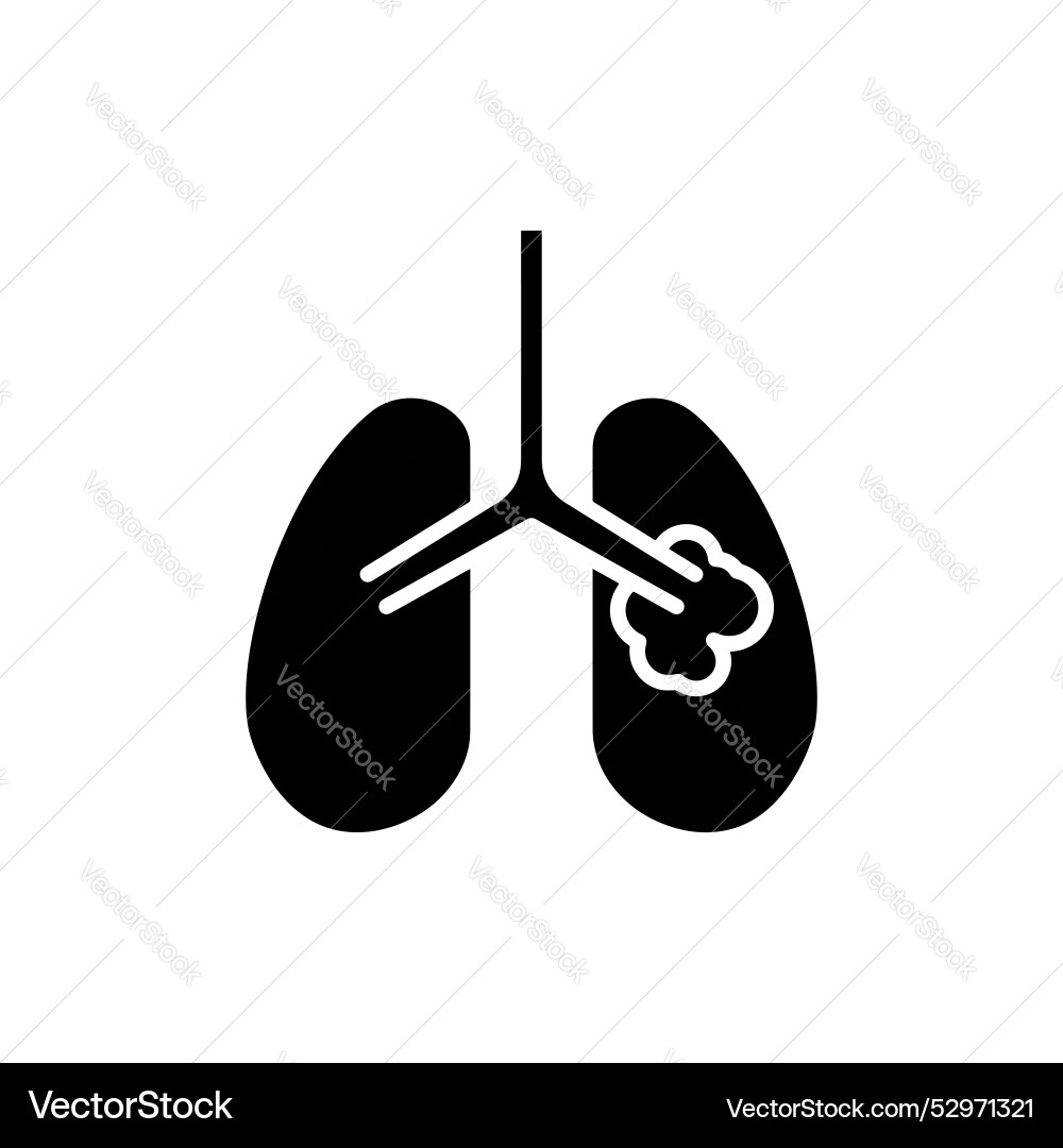 Tuberculosis tb line icon isolated on white Vector Image