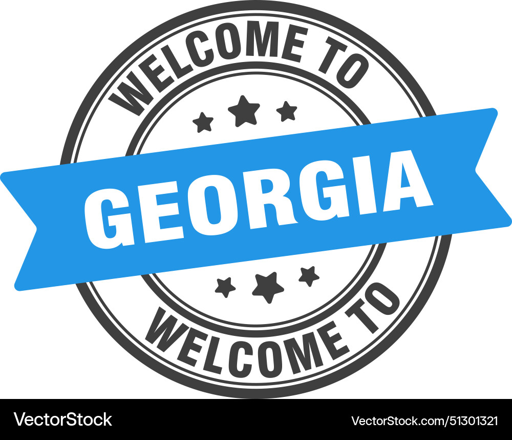 Welcome to georgia stamp round sign Royalty Free Vector