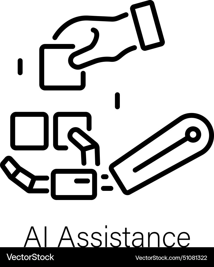 Ai assistance Royalty Free Vector Image - VectorStock