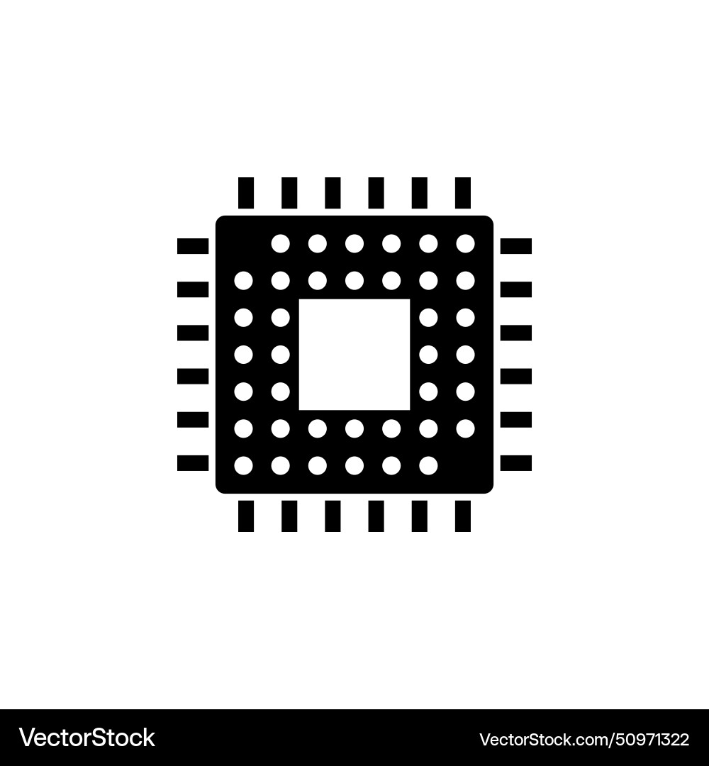 Cpu flat icon Royalty Free Vector Image - VectorStock