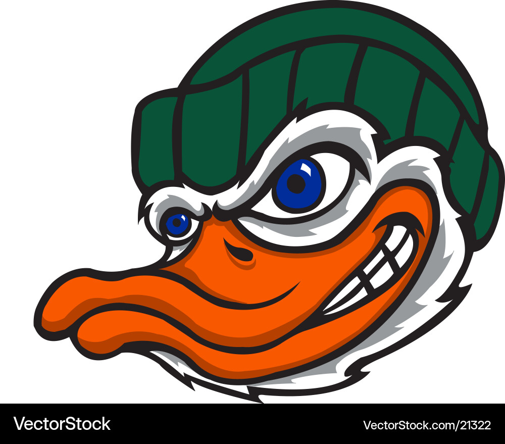 Duck with cap Royalty Free Vector Image - VectorStock