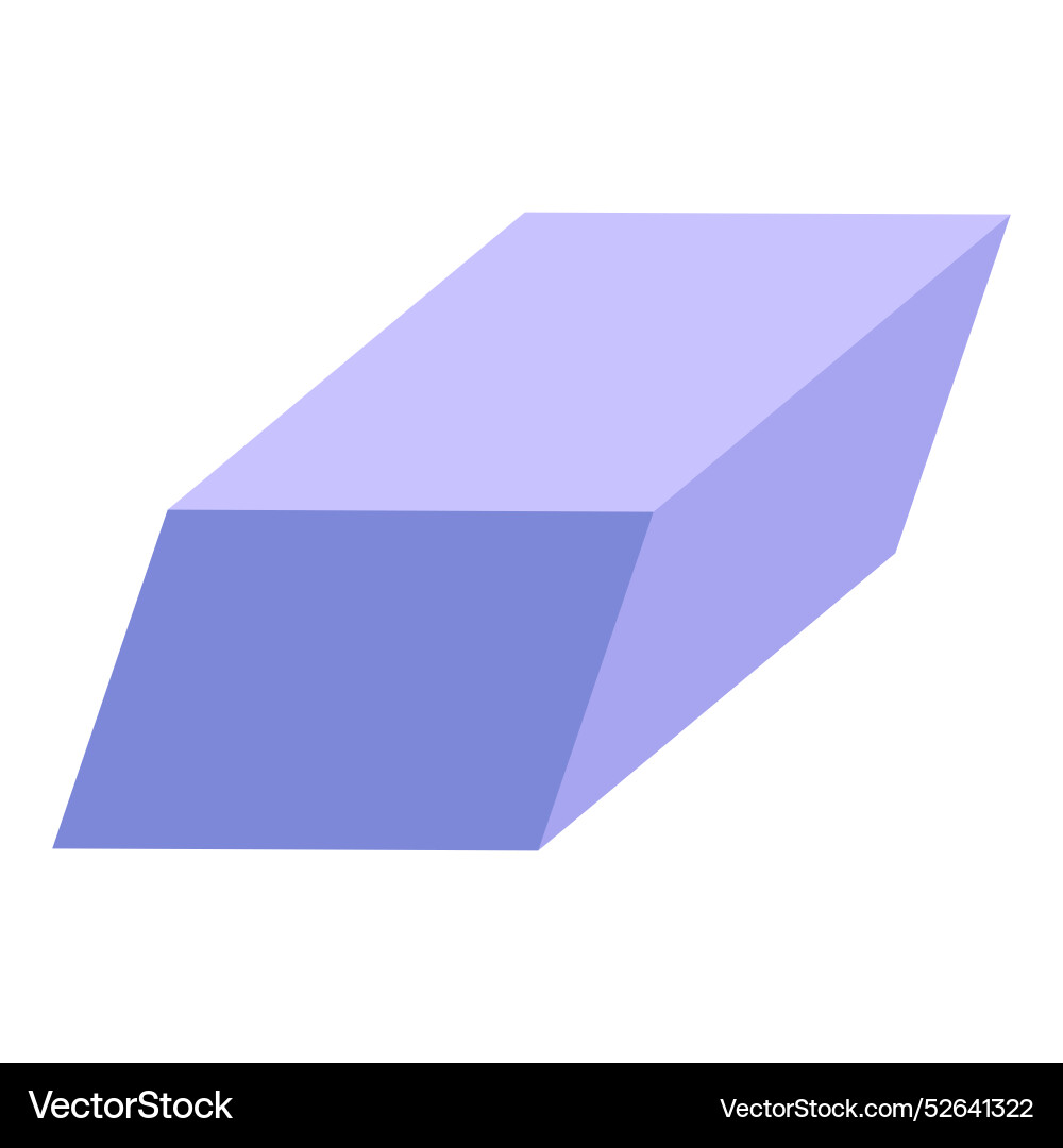 Parallelogram prism clip art Royalty Free Vector Image