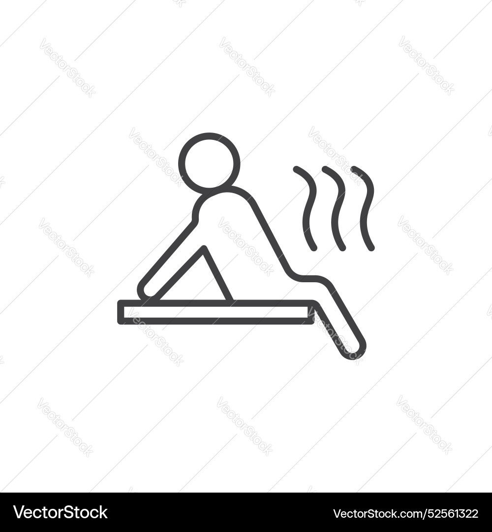 Sauna icon set on white background Royalty Free Vector Image