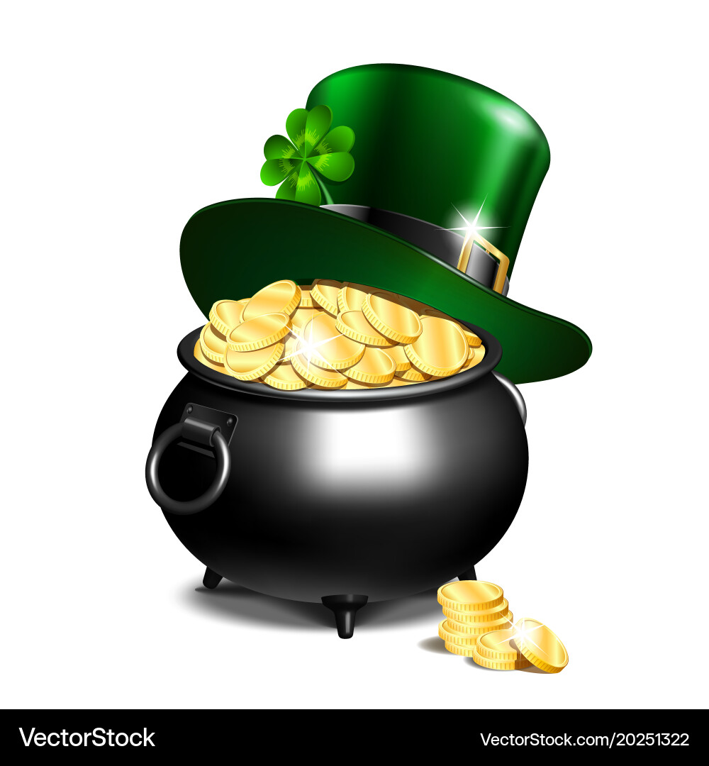 St. Patrick's Day Leprechaun Gold Royalty Free Vector Image