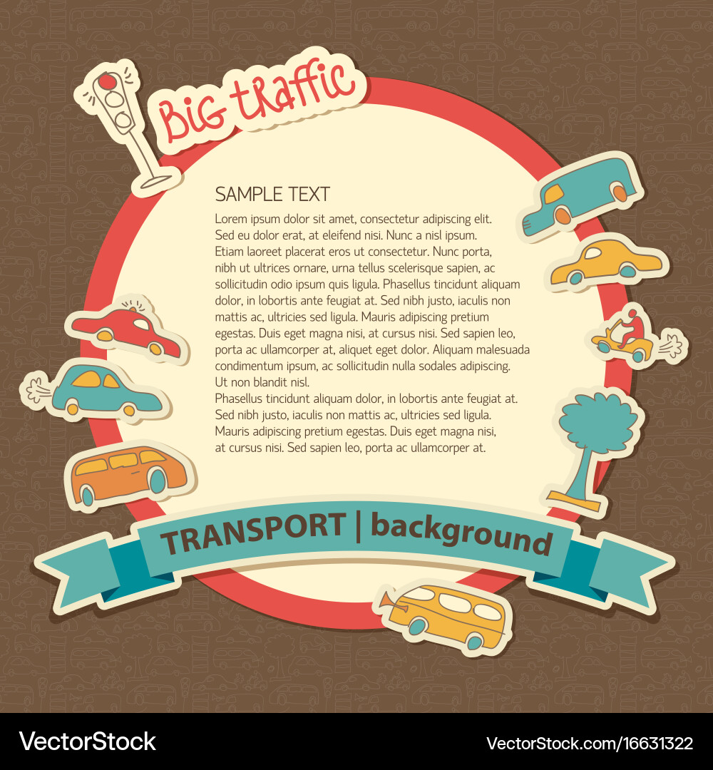 Transport cartoon background Royalty Free Vector Image
