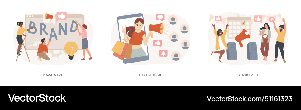 Business reputation building isolated concept Vector Image