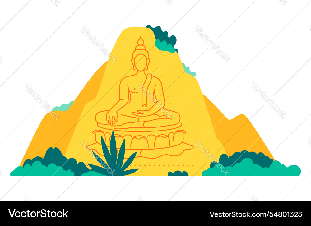 Khao chi chan - modern flat design style single Vector Image