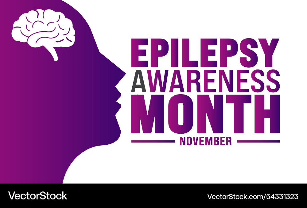 National epilepsy awareness month campaign Vector Image