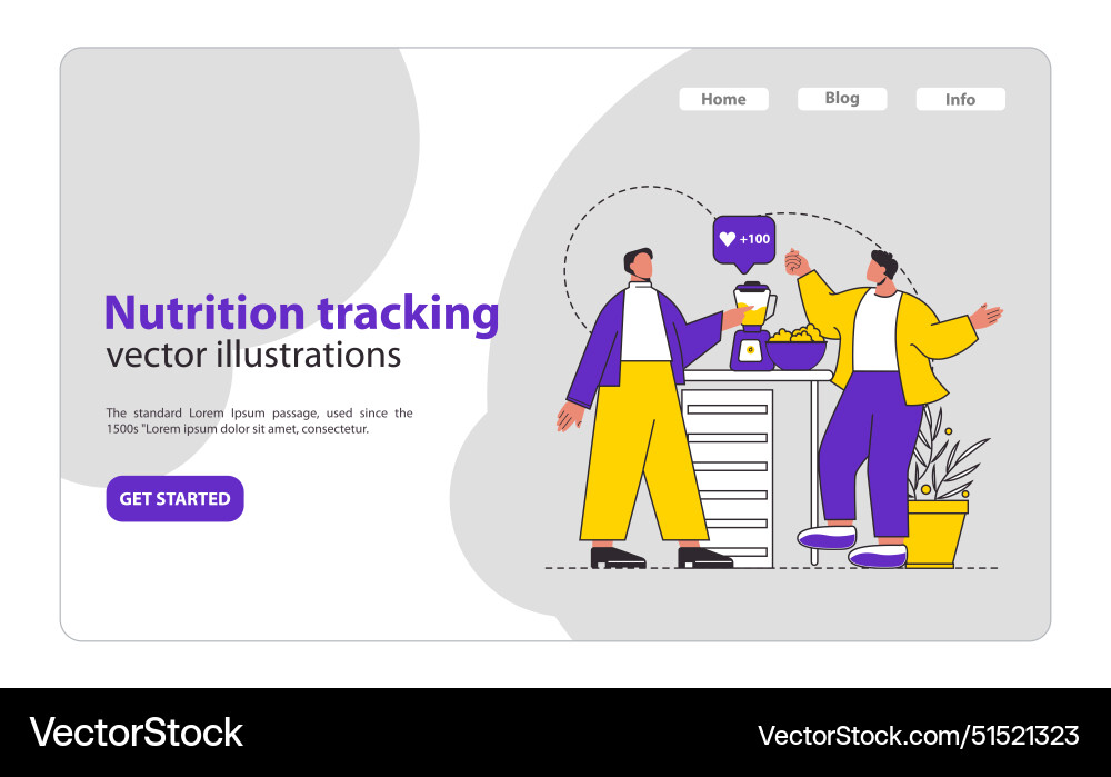 Nutrition tracking concept visualizes Royalty Free Vector