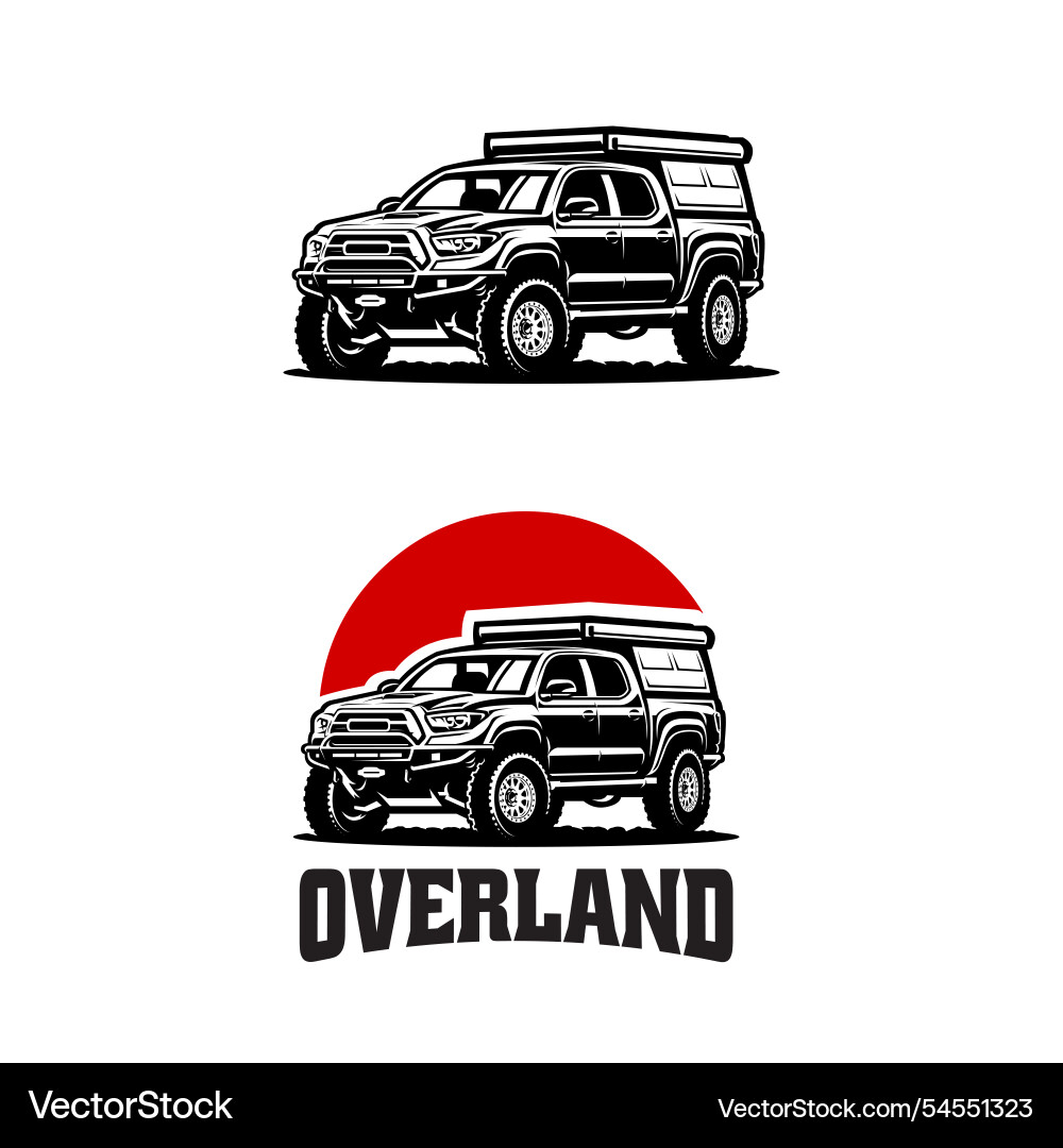 Overland offroad 4x4 vehicle Royalty Free Vector Image