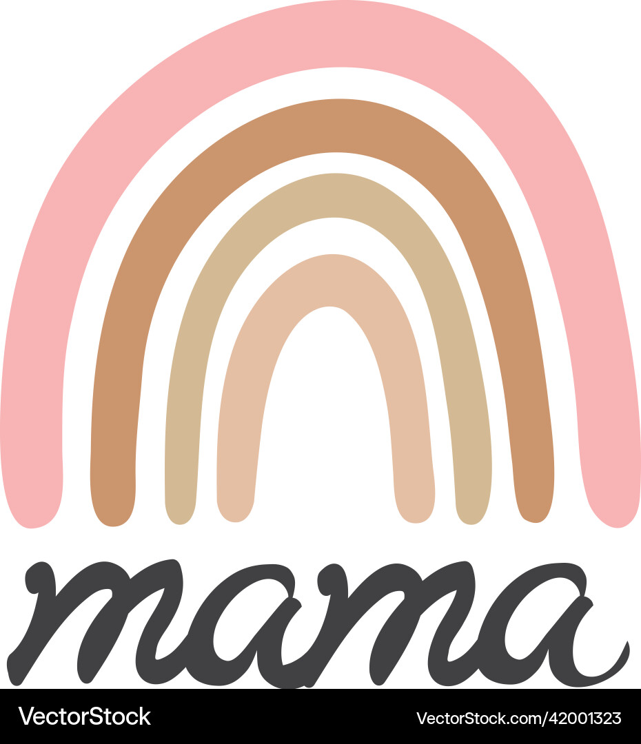 Rainbow mama Royalty Free Vector Image - VectorStock