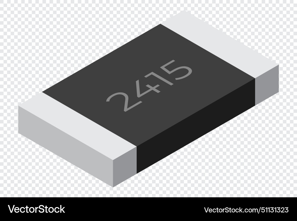 Resistor electronic component icon Royalty Free Vector Image