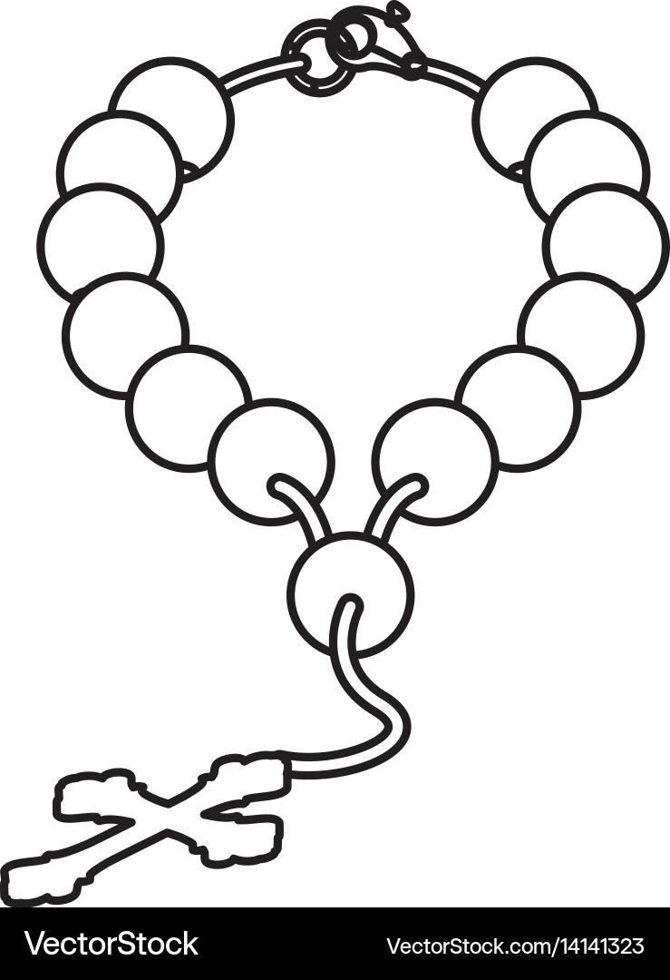 Rosenkranz katholischen Glauben Lizenzfreies Vektorbild