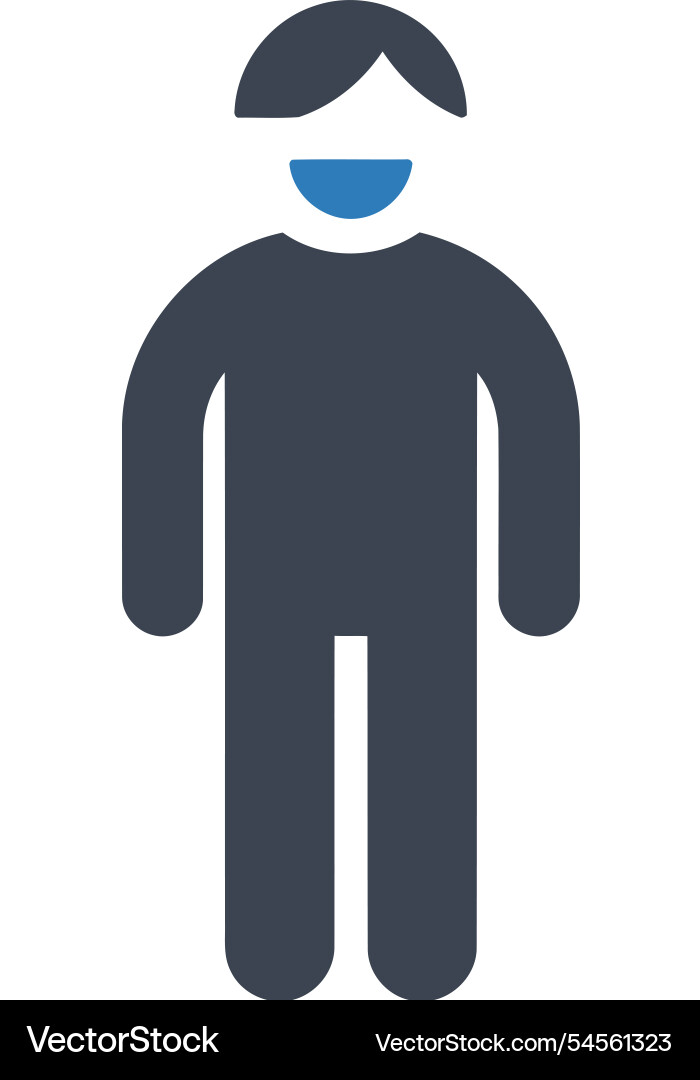 Smiling figure icon on white background Royalty Free Vector