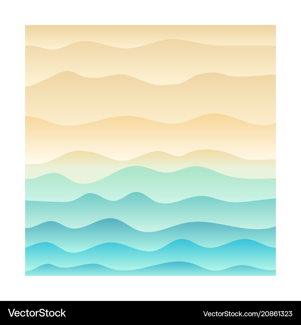 Tropical beach and wave blue sea background Vector Image