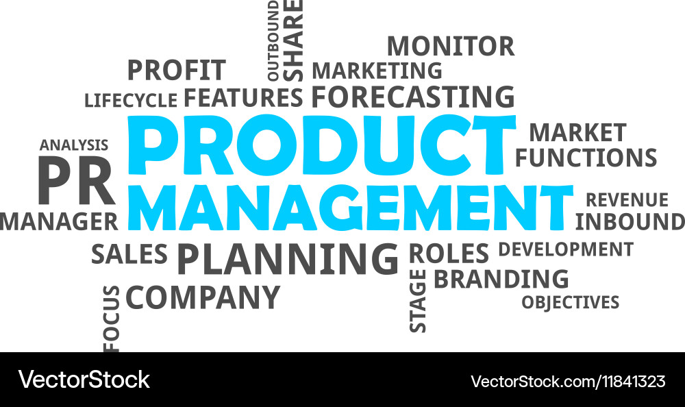 Word cloud product management Royalty Free Vector Image