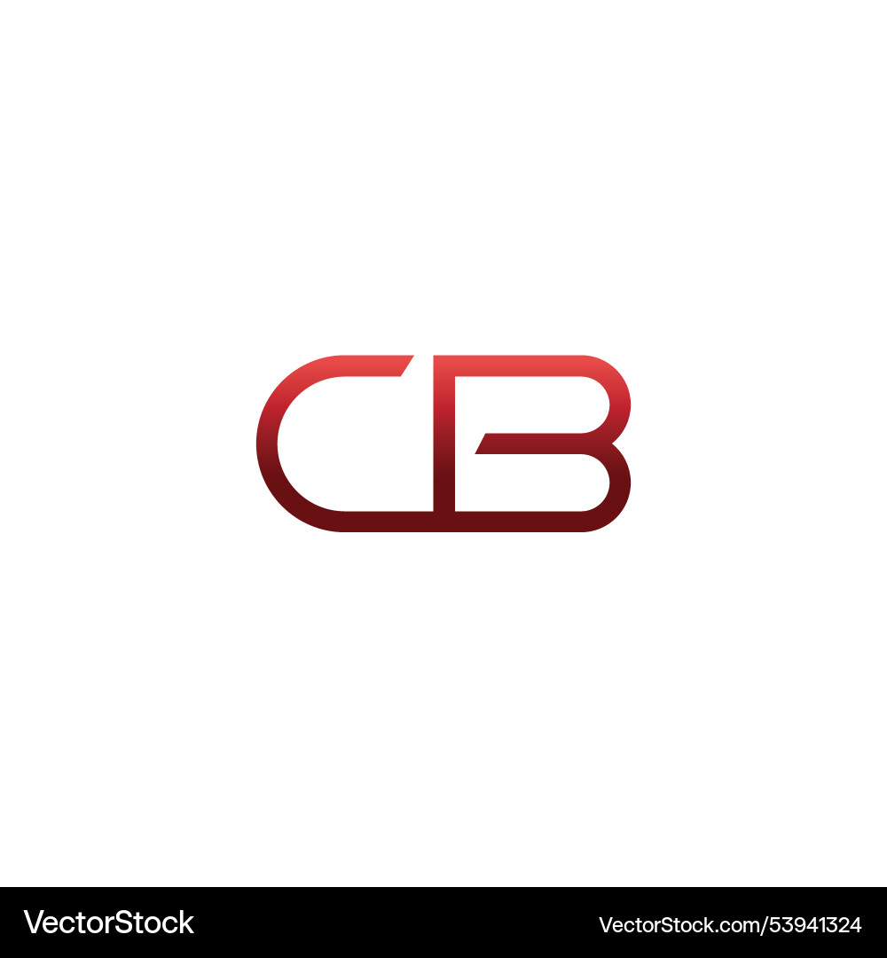 Cb logo template line design Royalty Free Vector Image