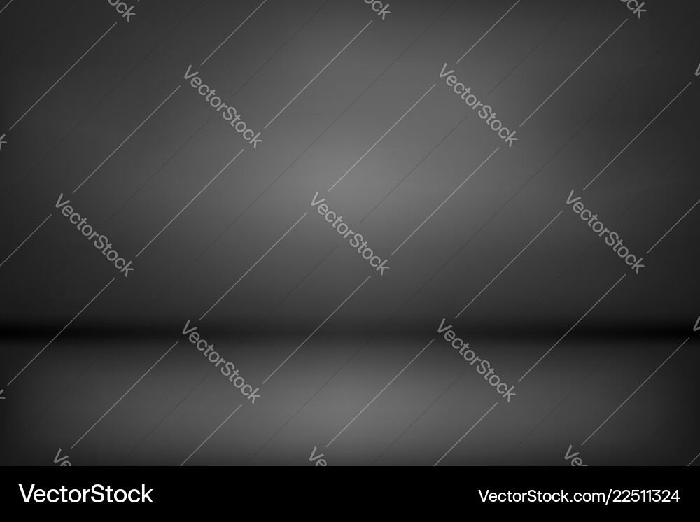 Dark and black gradient studio room background Vector Image