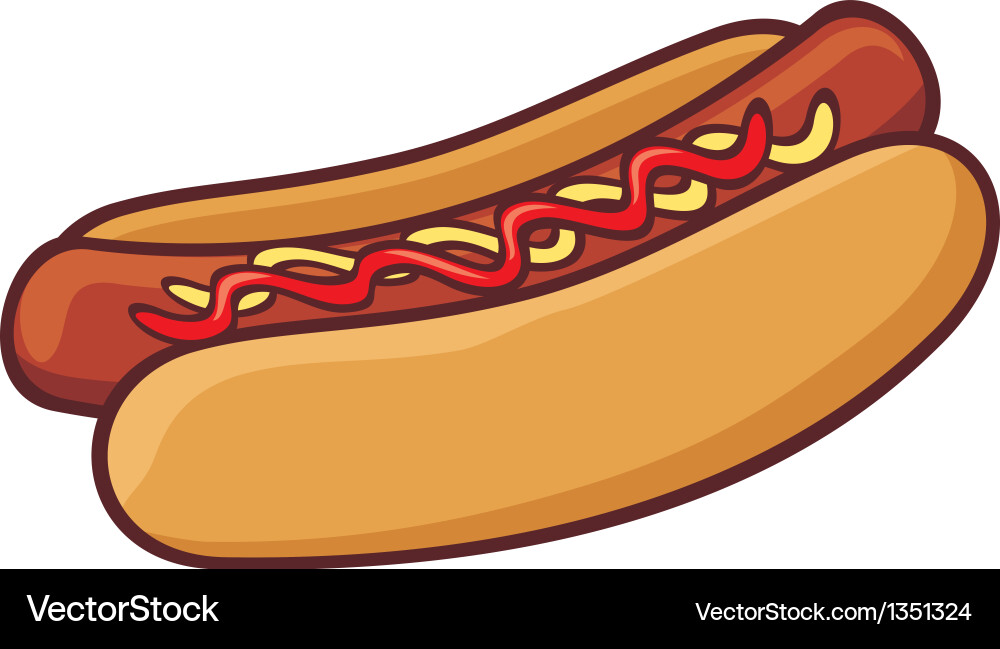 Delicious Hot Dog Royalty Free Vector Image - VectorStock