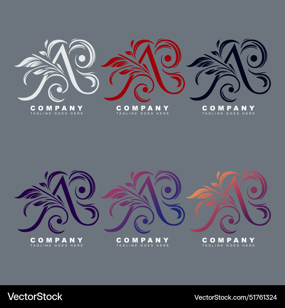 Elegant and sophisticated letter a logo Royalty Free Vector