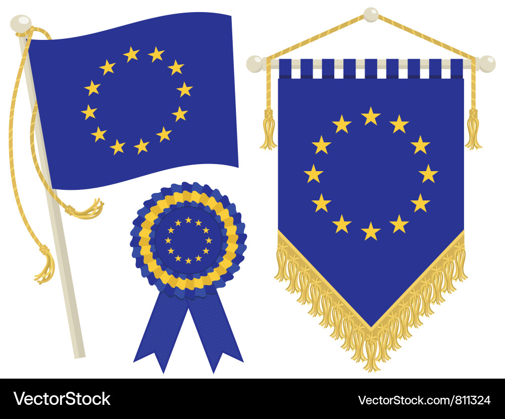 European union flag Royalty Free Vector Image - VectorStock