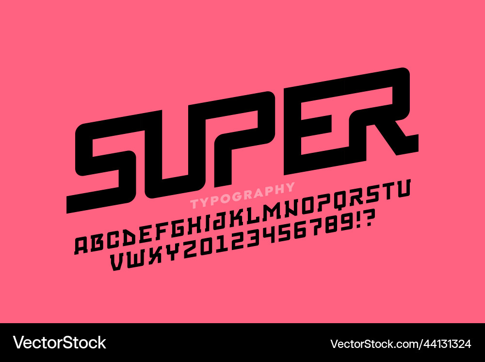 Modern font design with linked letters Royalty Free Vector