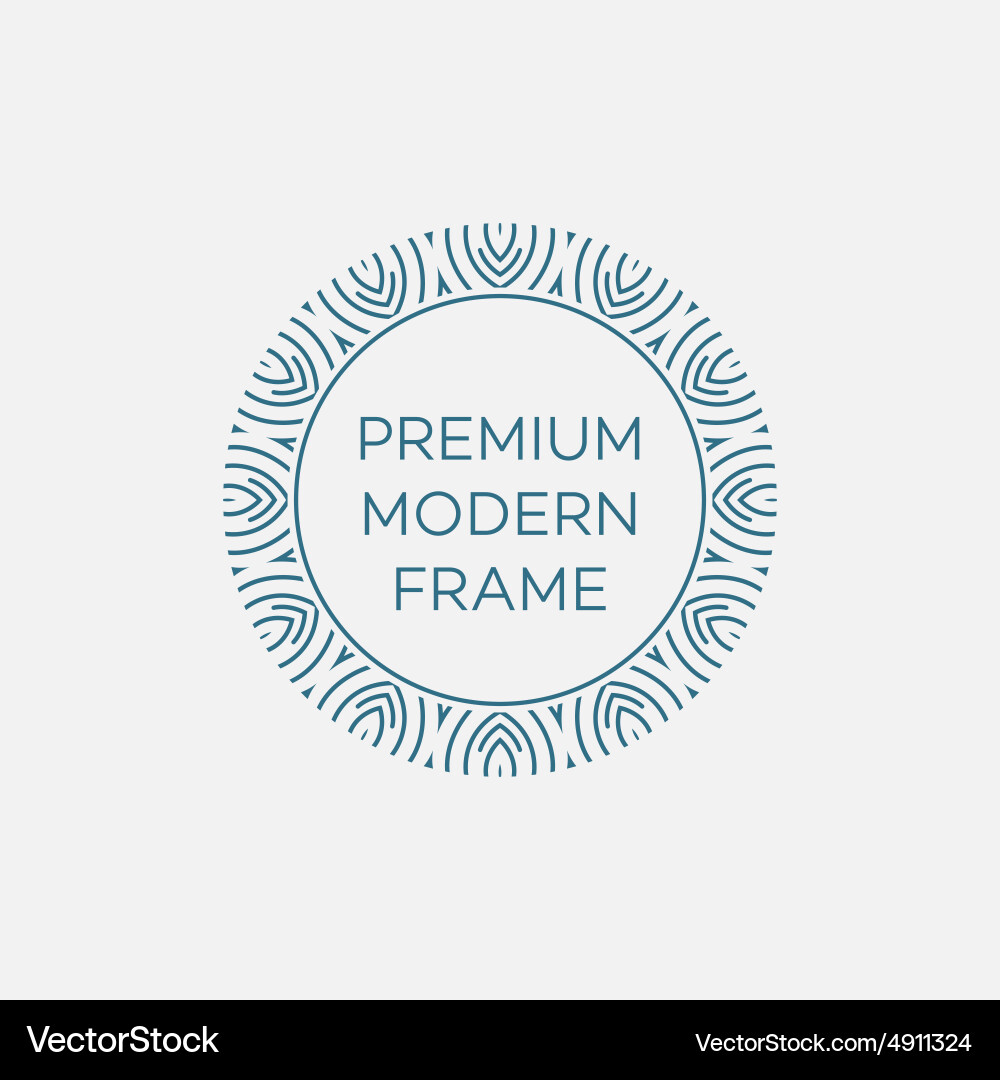 Modern Monoline Frame Royalty Free Vector Image