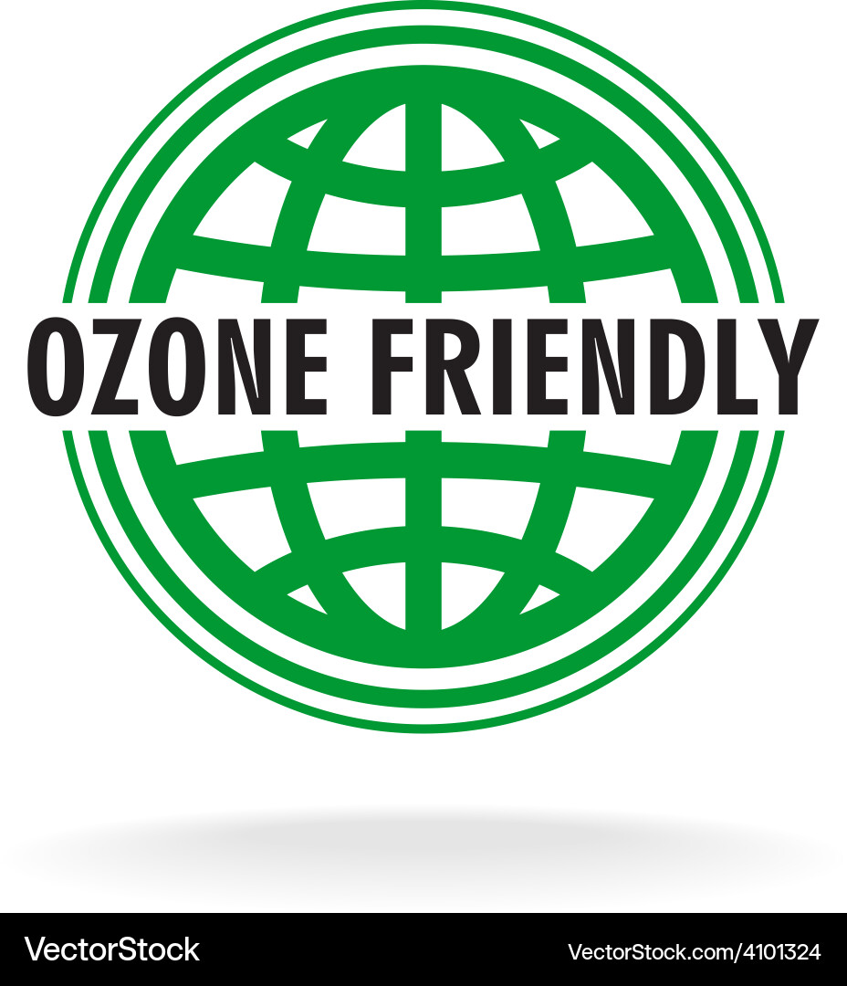 Ozone friendly sign globe green symbol Royalty Free Vector