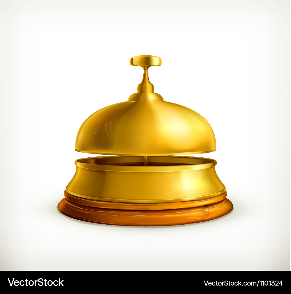Reception bell Royalty Free Vector Image - VectorStock