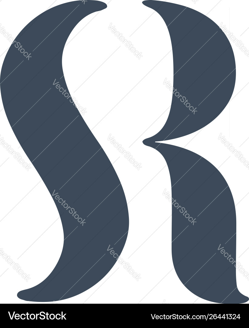 S and r logo design Royalty Free Vector Image - VectorStock
