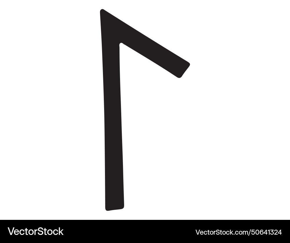 Viking rune alphabet silhouette art Royalty Free Vector