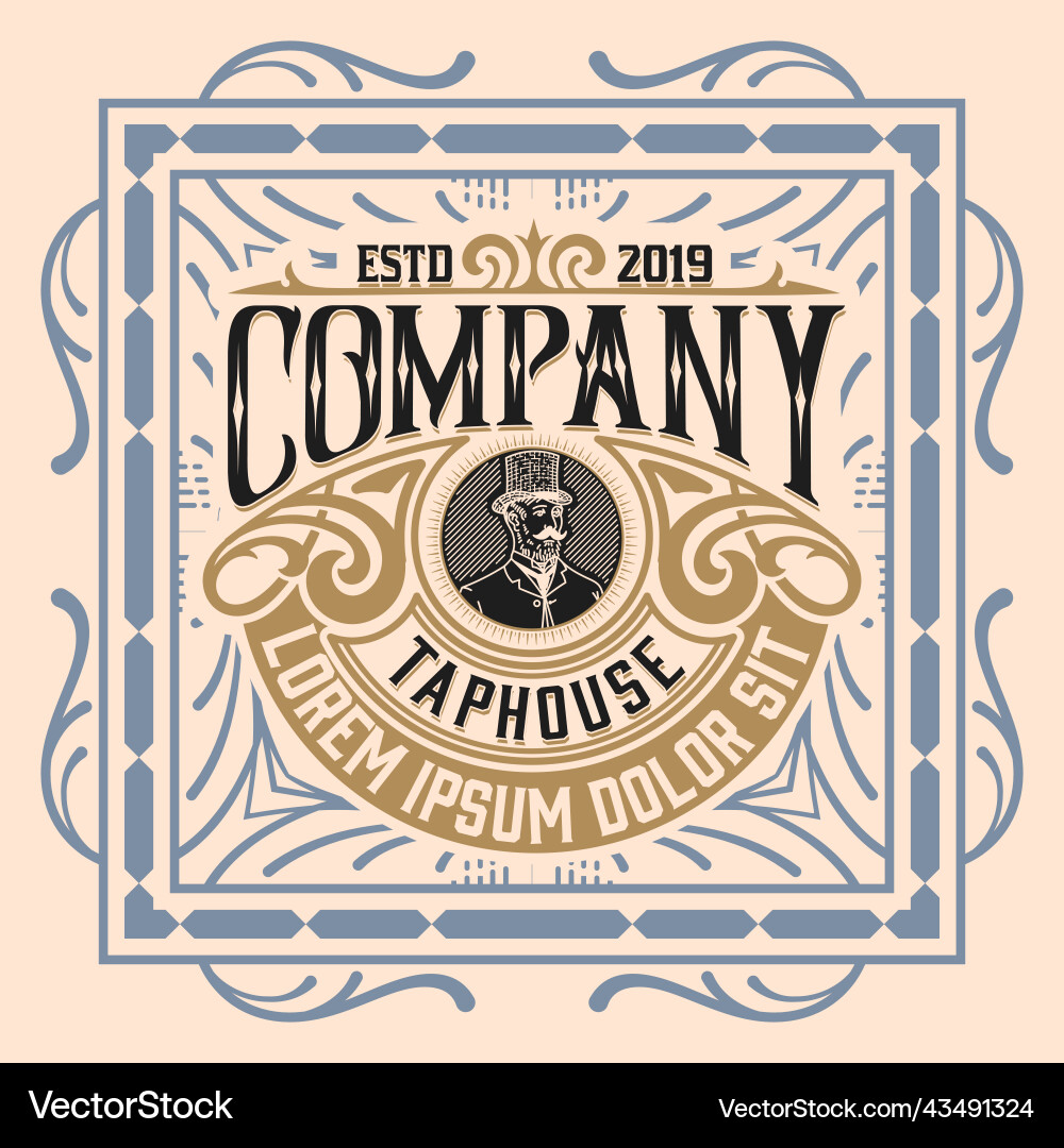 Western card with vintage style Royalty Free Vector Image