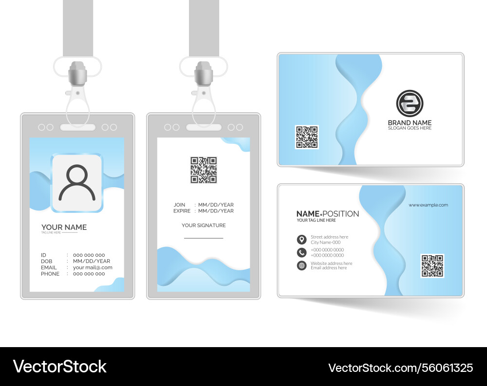 Business card id design Royalty Free Vector Image