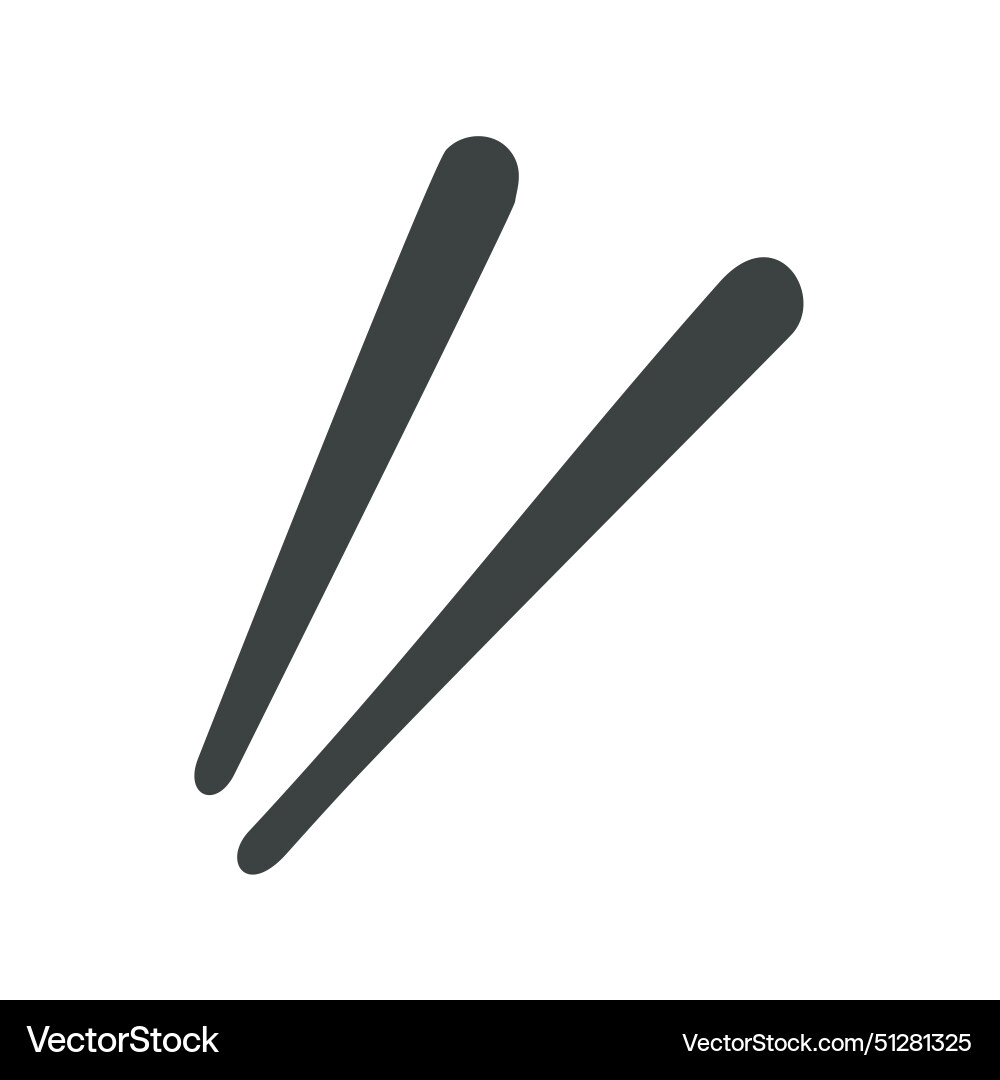 Chopsticks icon chop sticks flat image Royalty Free Vector