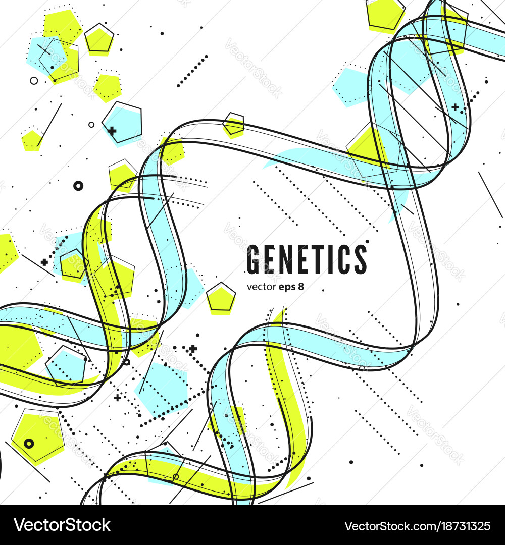 Dna genetic conceptual background Royalty Free Vector Image