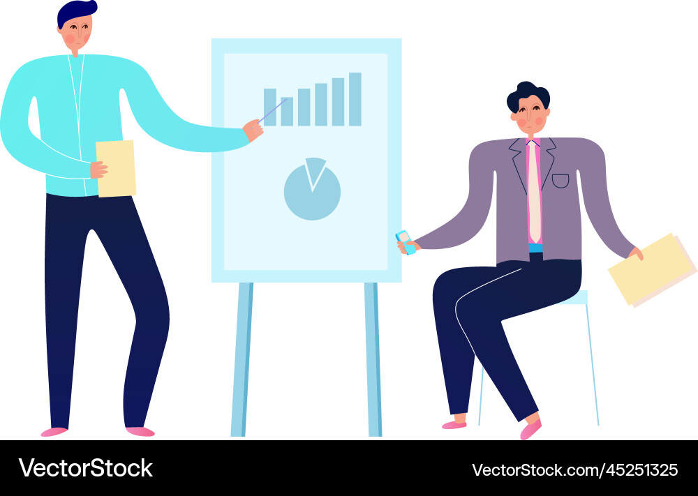 Flat business meeting Royalty Free Vector Image