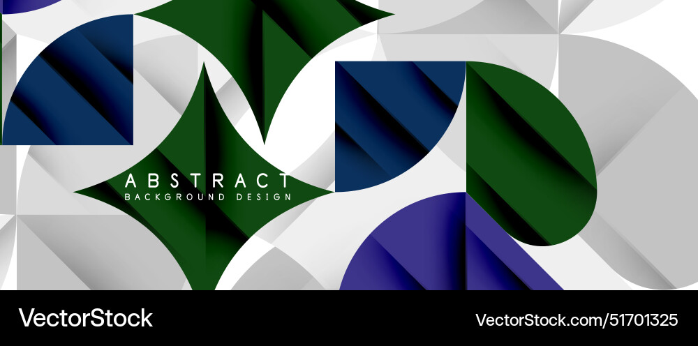 Minimal geometric elements on white petals round Vector Image