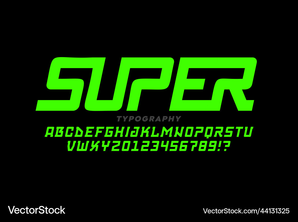 Modern font design with linked letters Royalty Free Vector