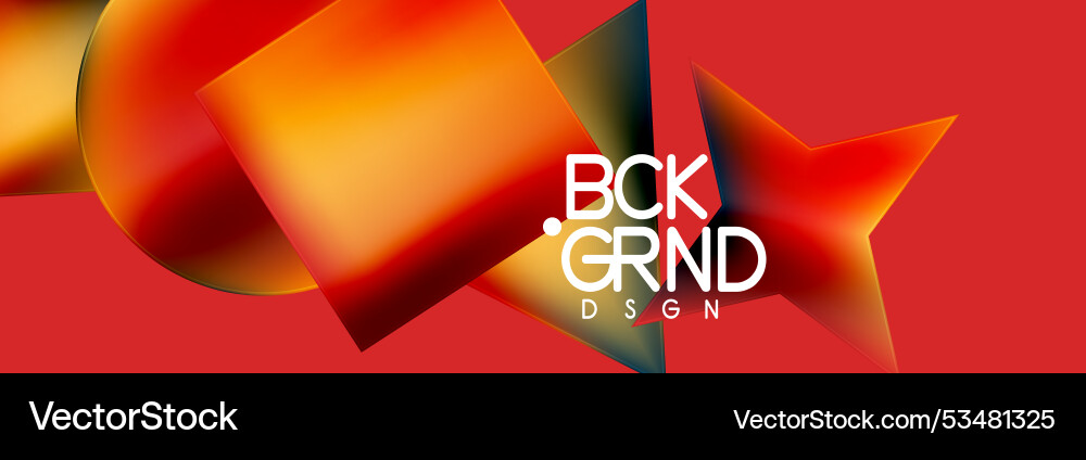 Neon color geometric shapes square triangle circle